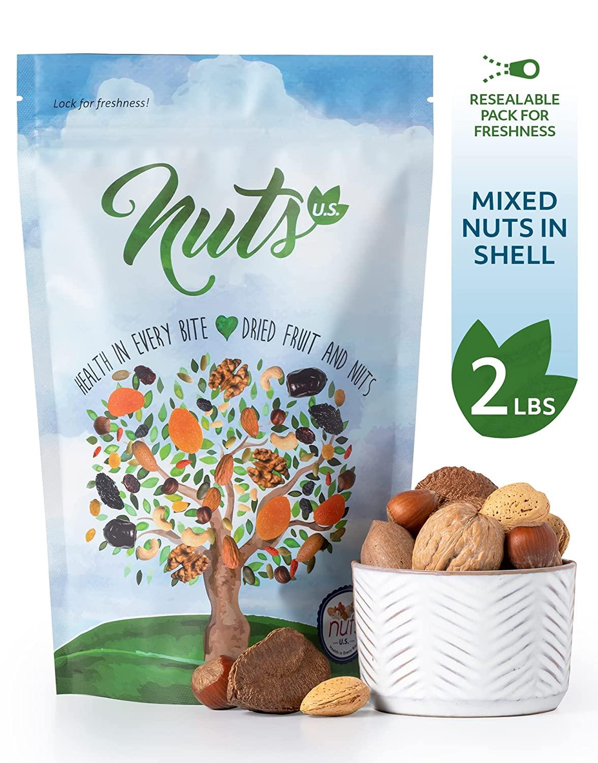 NUTS U.S. Mixed Nuts In Shell - Almonds, Walnuts, Hazelnuts, Pecans ...
