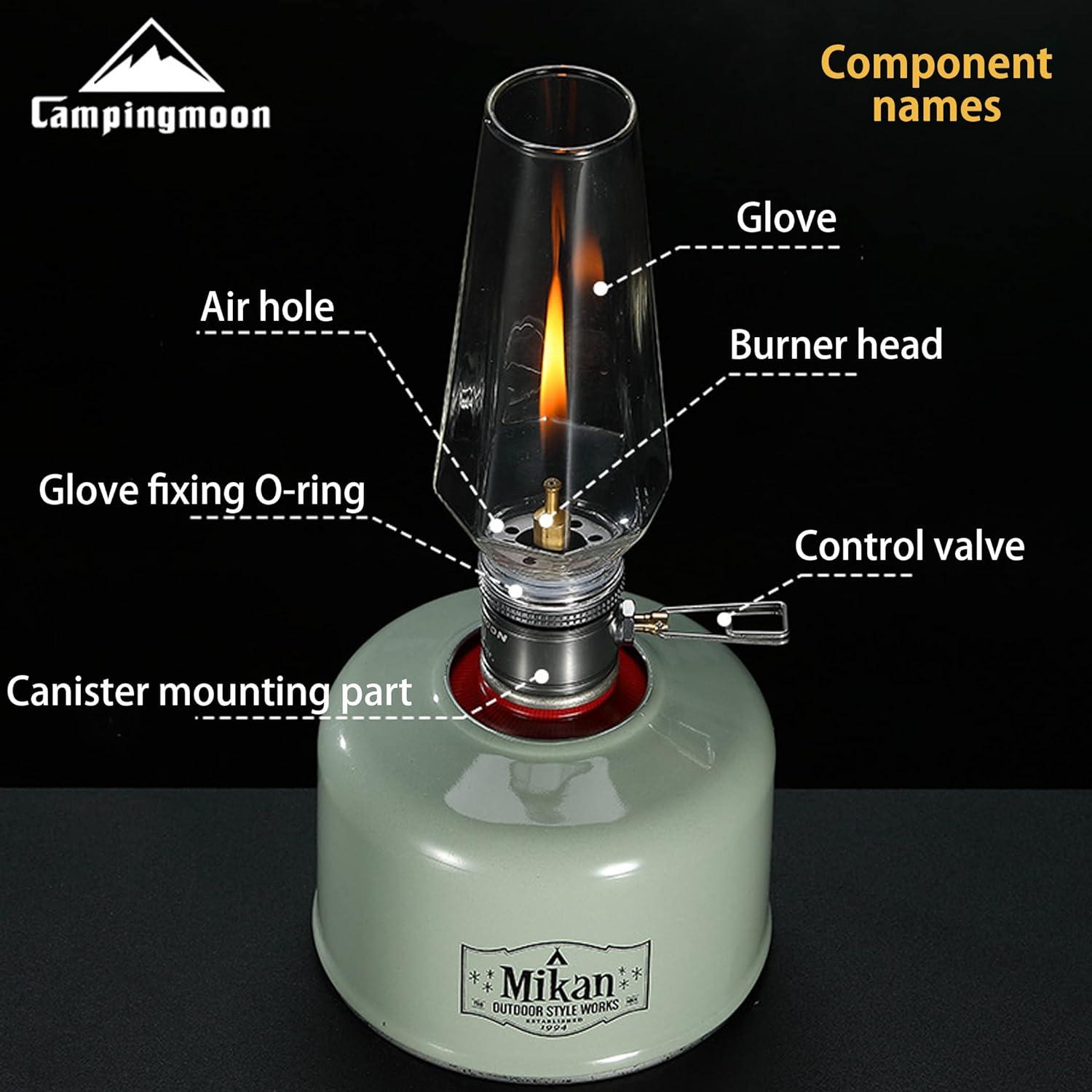 CAMPINGMOON Camping Gas Lantern with Wooden Lantern Case T-1 | Buy Now ...
