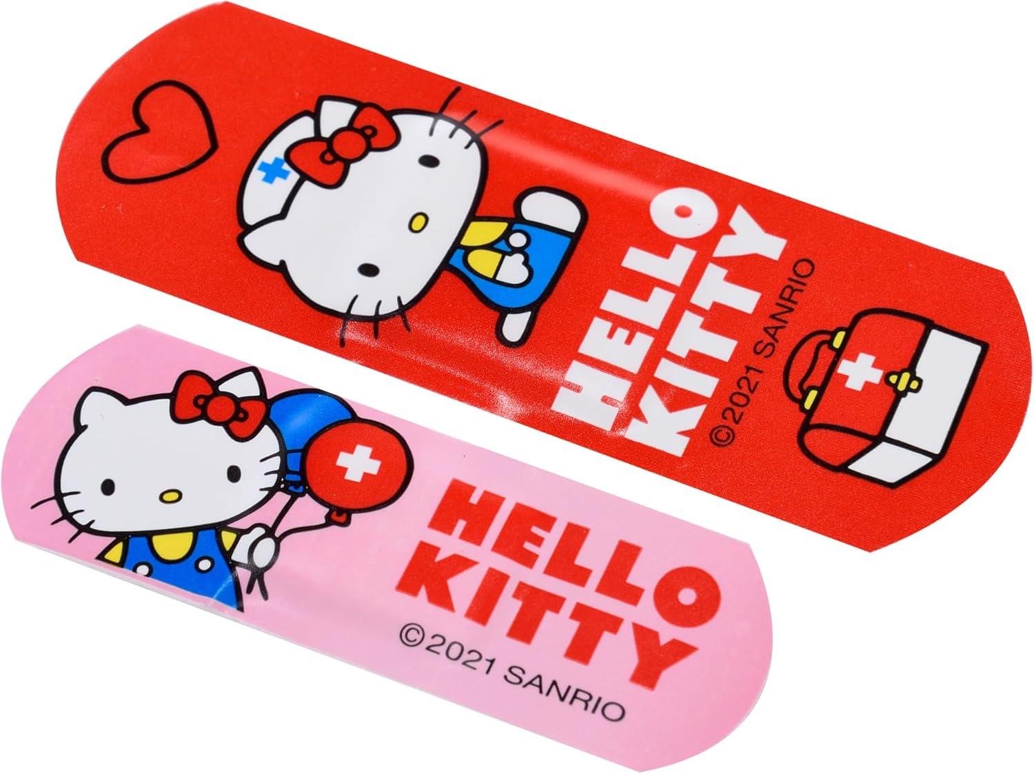 Hello Kitty Pink Children's Plaster Set - 6 Pieces in Metal Box | Cute ...