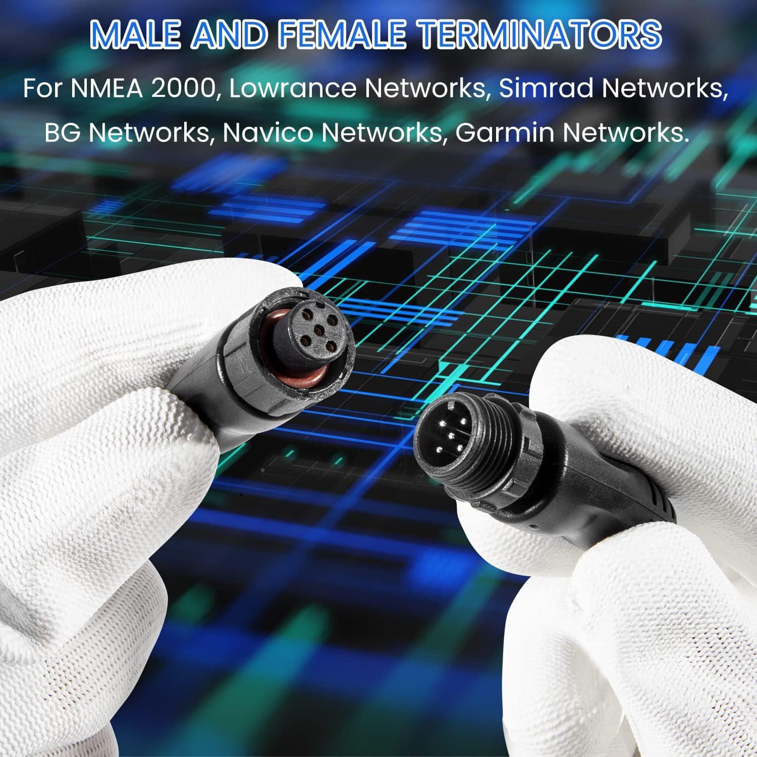 NMEA 2000 Male Female Terminators for Lowrance, Simrad, B&G, Navico ...