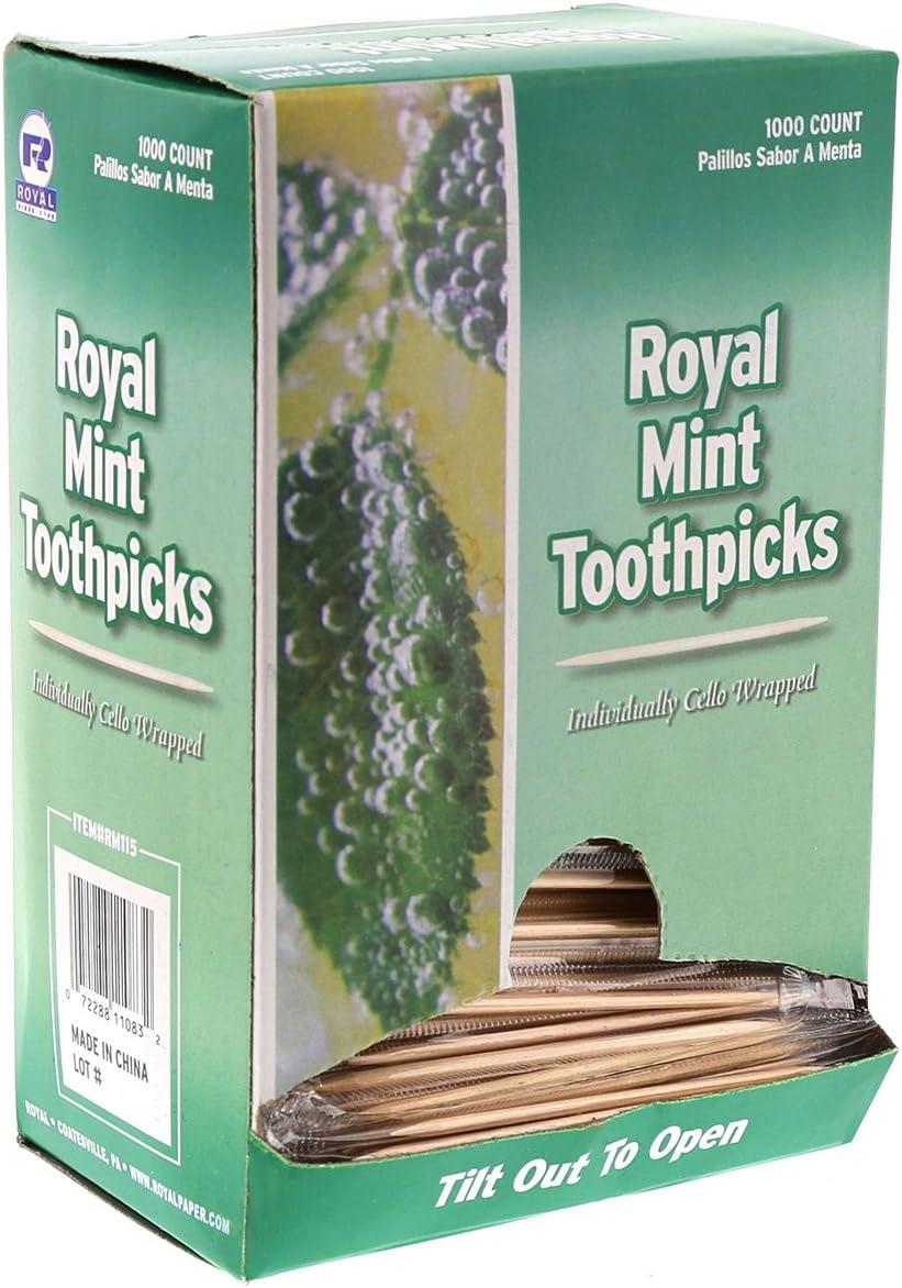 Mint Cello-Wrapped Wood Toothpicks | Natural Flavor | Pack of 100 | Buy ...