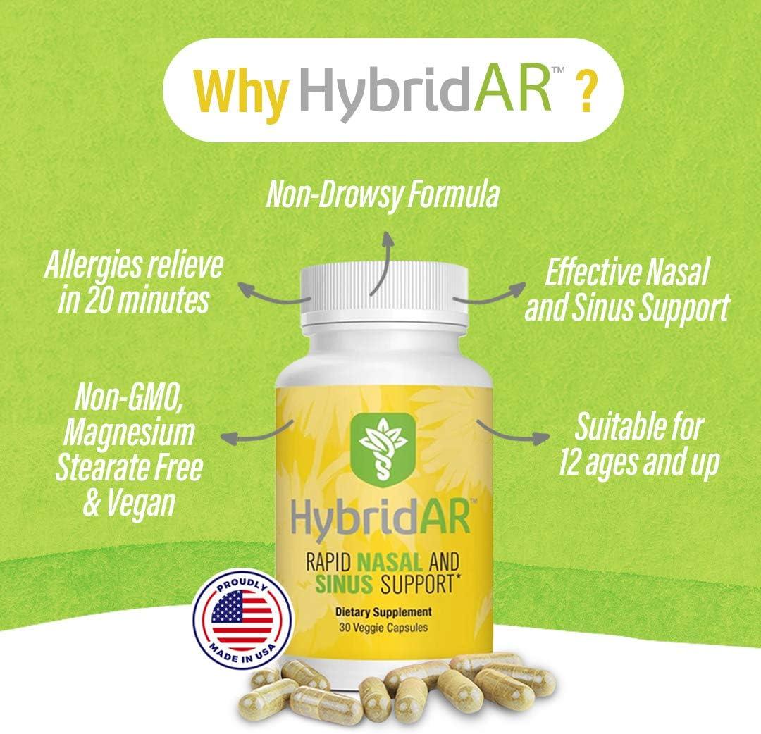 HybridAR Rapid Nasal & Sinus Support - Fast Allergy Relief - Immune ...