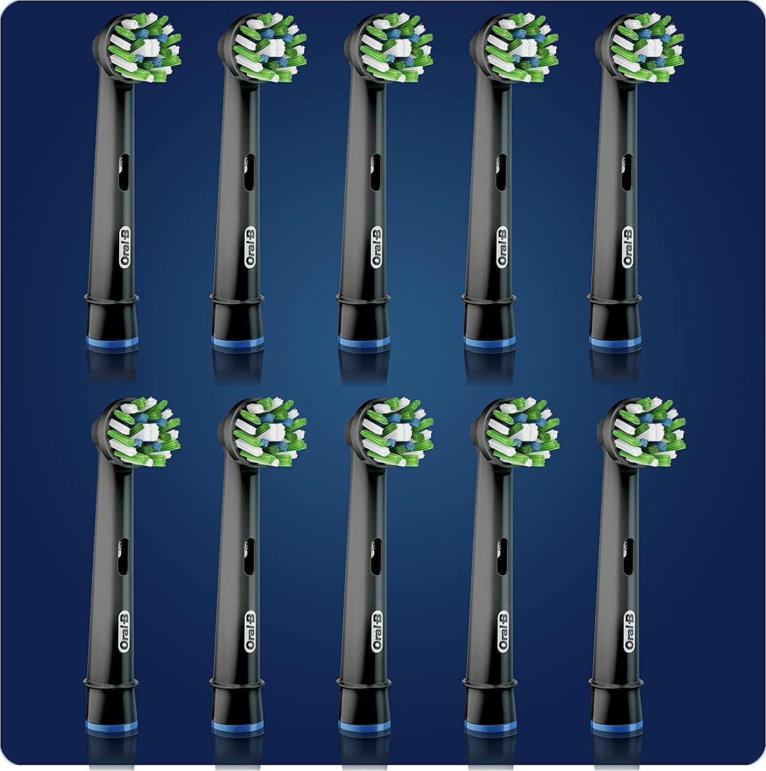 Oral-B CrossAction Toothbrush Head Black with CleanMaximiser Technology ...