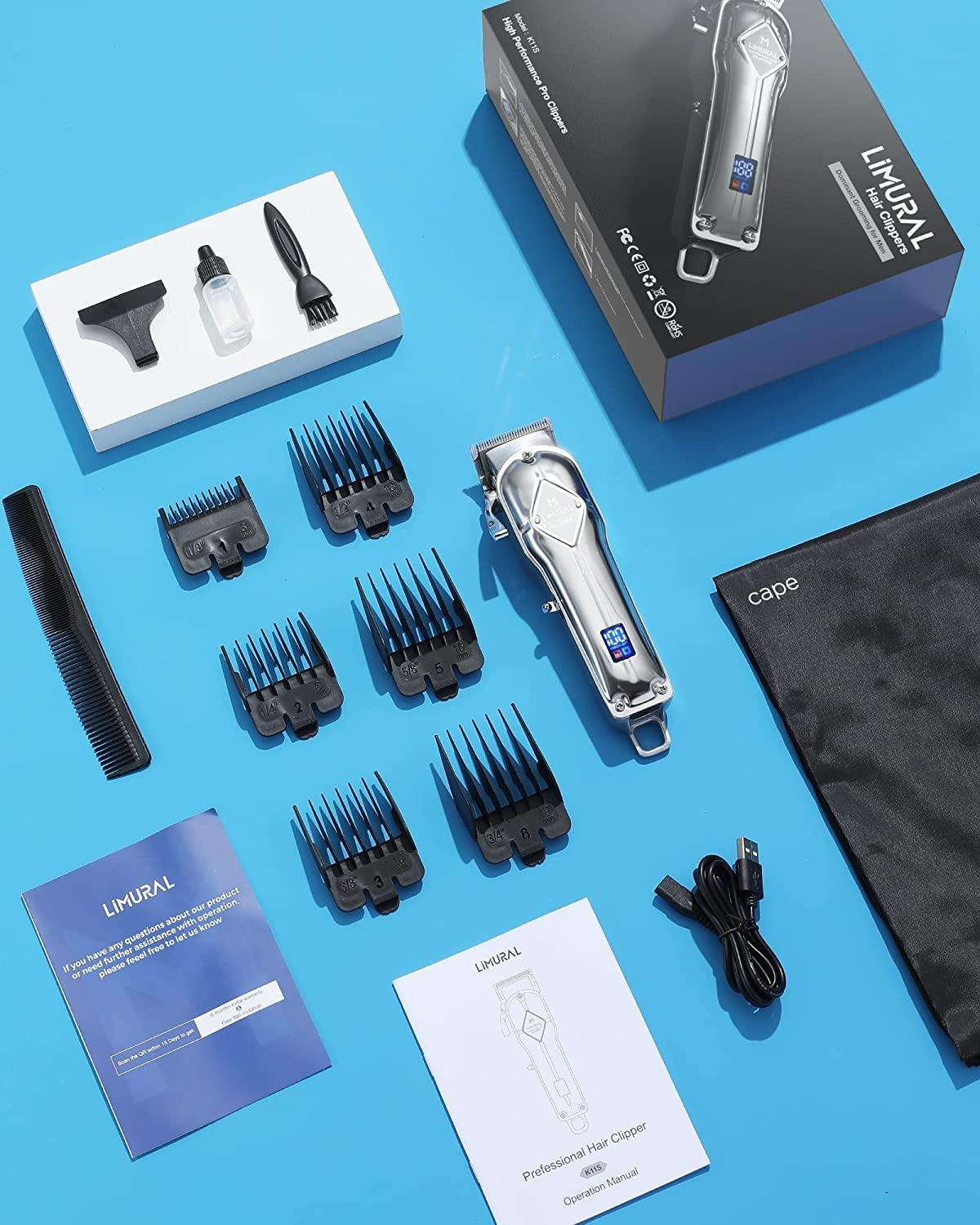 Limural Hair Clippers for Men - Professional Cordless Barber Clippers ...