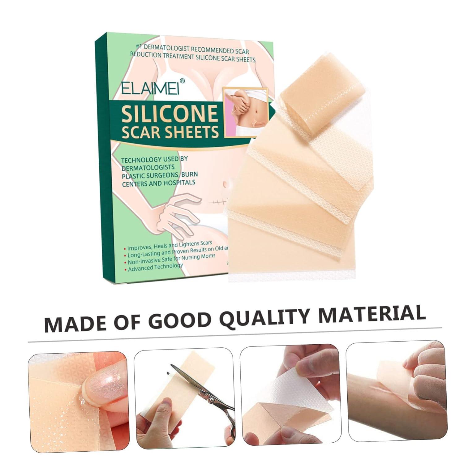 4pcs Silicone Scar Tape for Softening and Flattening Caesarean Scars ...