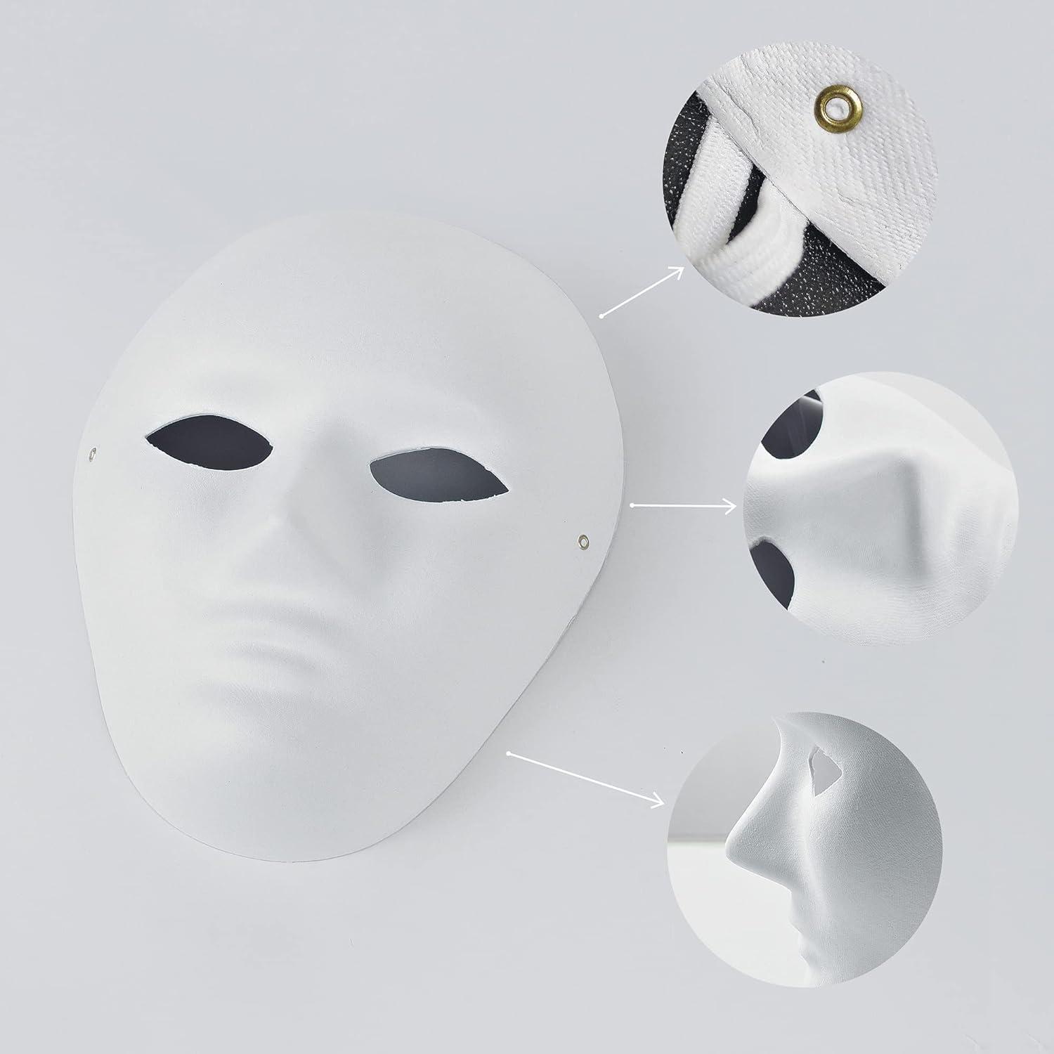 OVISEEN 10 Pack DIY Paper Mache Masks for Mardi Gras & Halloween ...