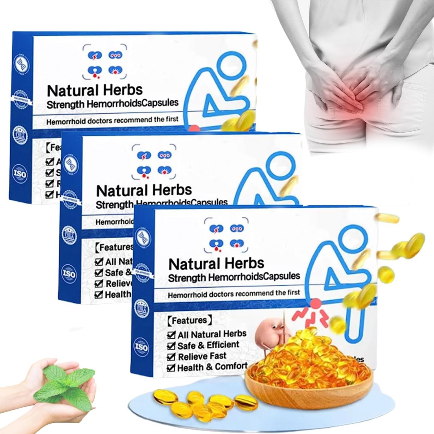 G-SHOTOY Heca Natural Herbal Hemorrhoid Capsules - Rapid Relief for ...