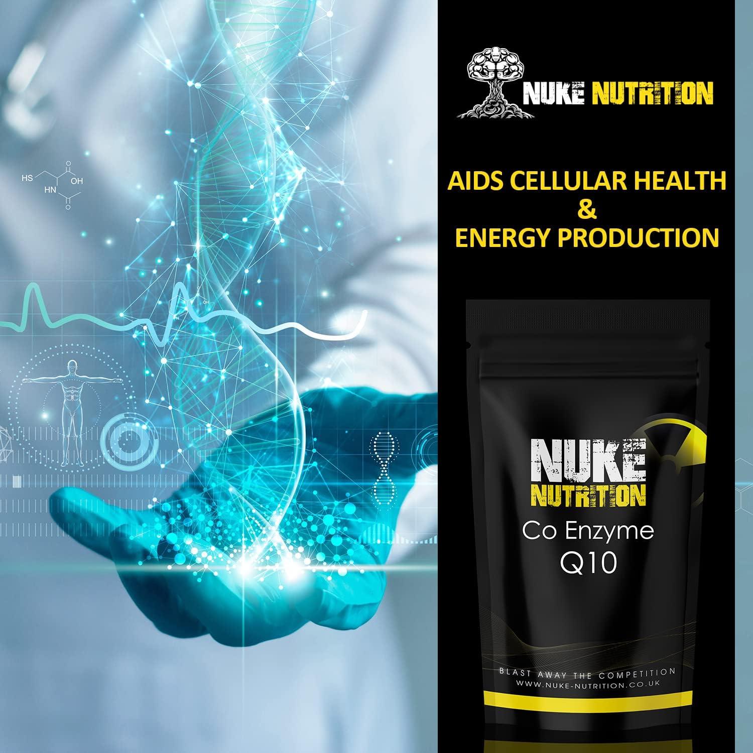Nuke Nutrition COQ10 100mg Capsules - 120 High Strength Co Enzyme Q10 ...