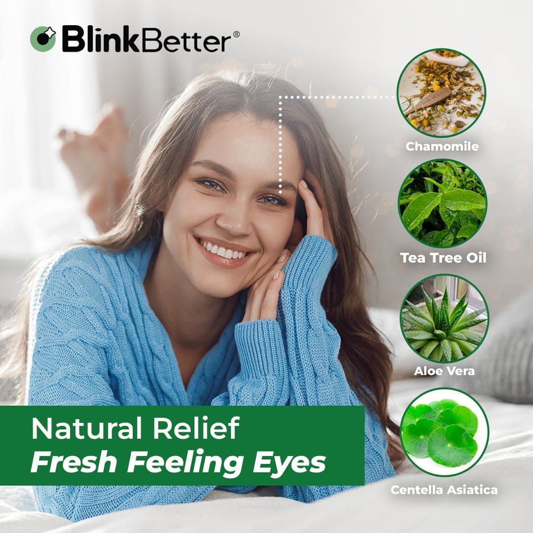 BlephaScrub Tea Tree Oil Eyelid Wipes - Natural Relief for Blepharitis ...
