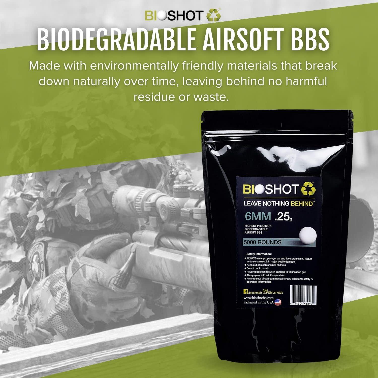 Bioshot .25g Biodegradable Airsoft BBS - 5000 Rounds White | Buy Now with Express International ...