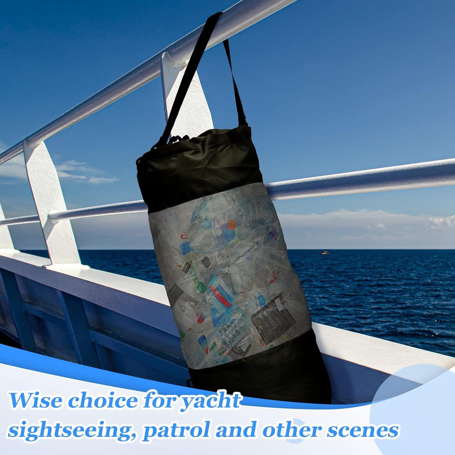 5 Pack Portable Boat Trash Bags - Reusable Mesh Can, Storage Container ...