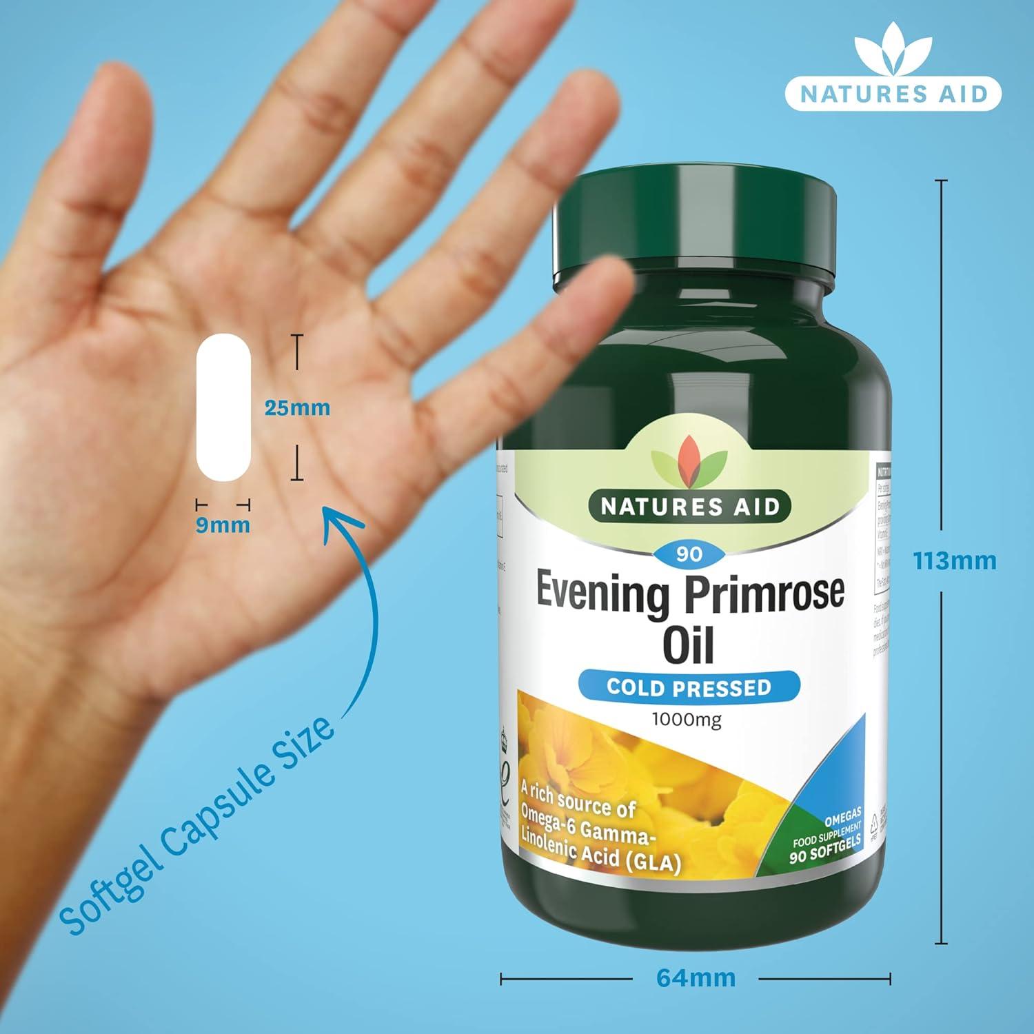 Natures Aid Evening Primrose Oil 1000mg 90 Capsules | Pregnancy Support ...