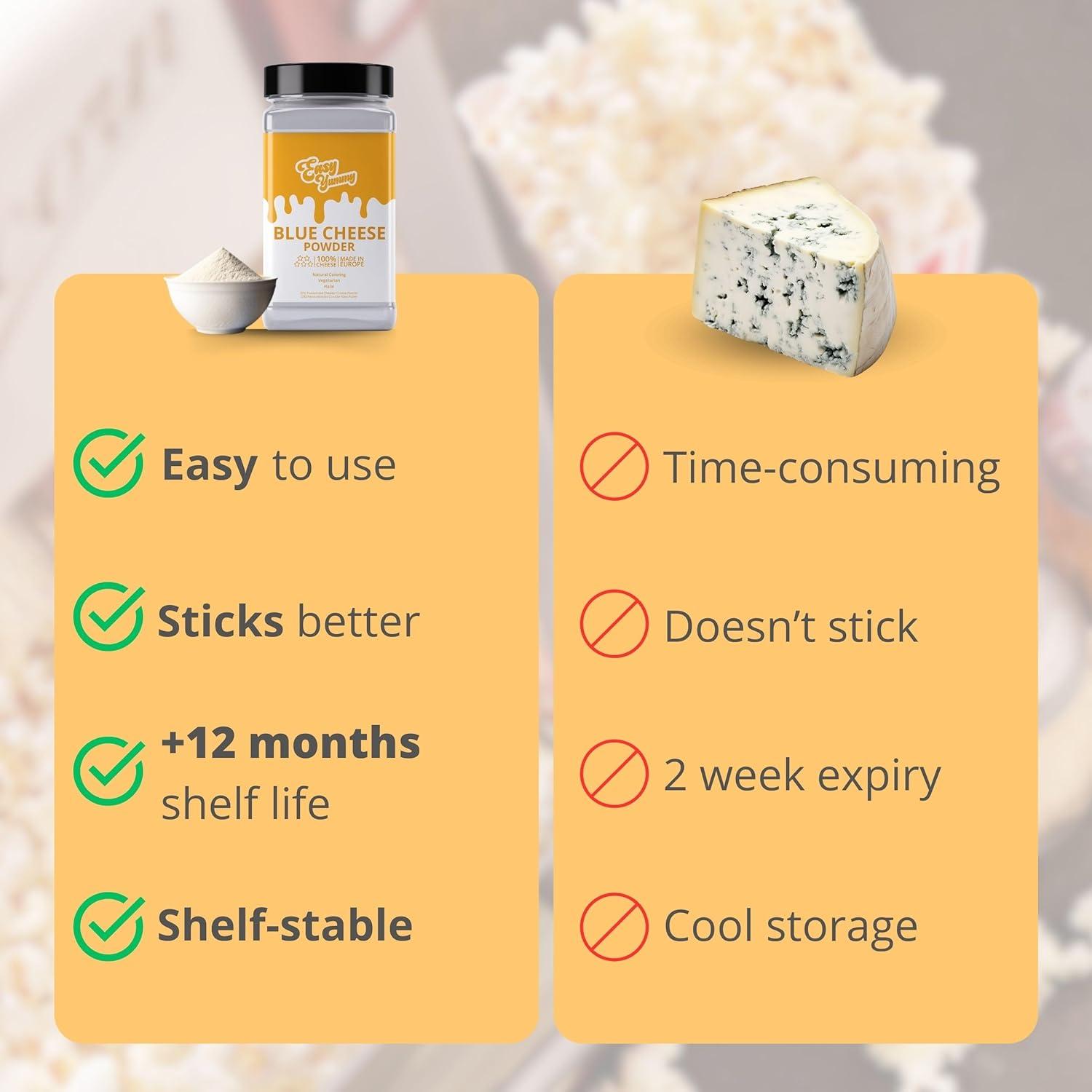 Easy Yummy Blue Cheese Popcorn Seasoning 300g 100% Blue Cheese Popcorn ...