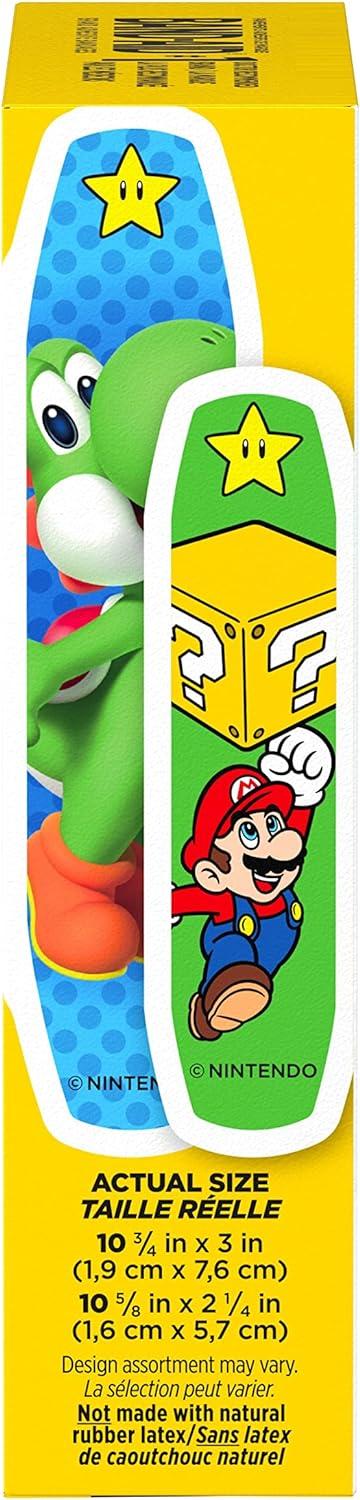 Band-Aid Super Mario 20 Count Assorted Sizes - Fun and Colorful ...
