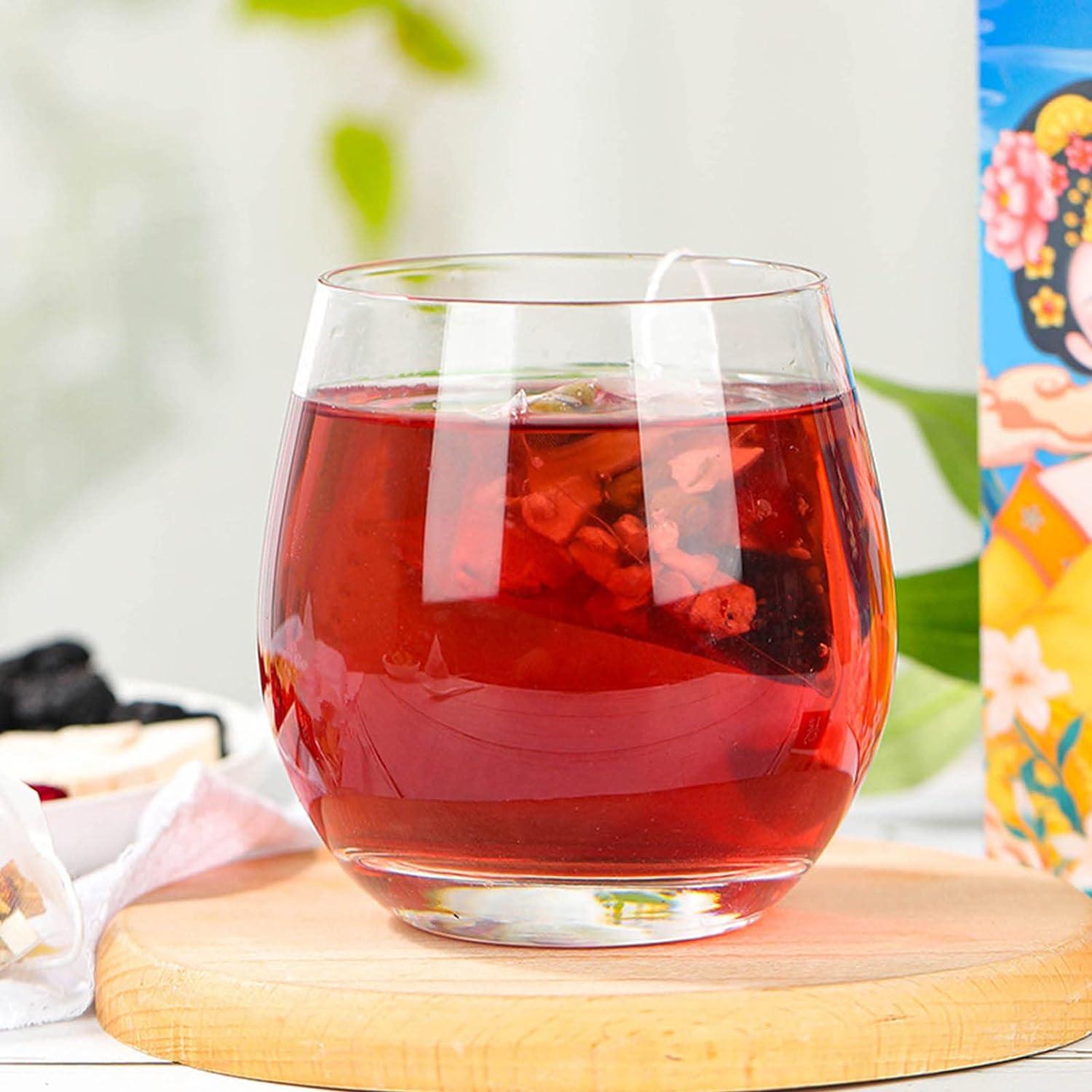 Mulberry Poria Lily Tea 20 Count Herbal Tea Dates Rock Sugar Edible ...