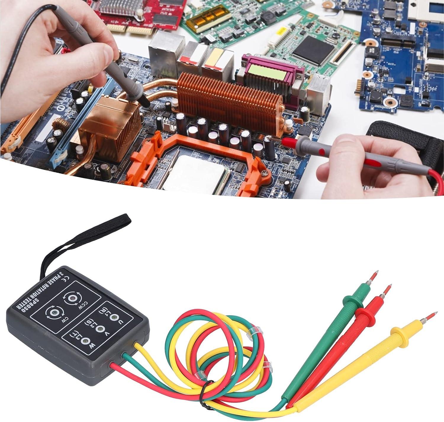 Phase Rotation Tester Handheld 3 Phase Rotation Meter for Circuit ...