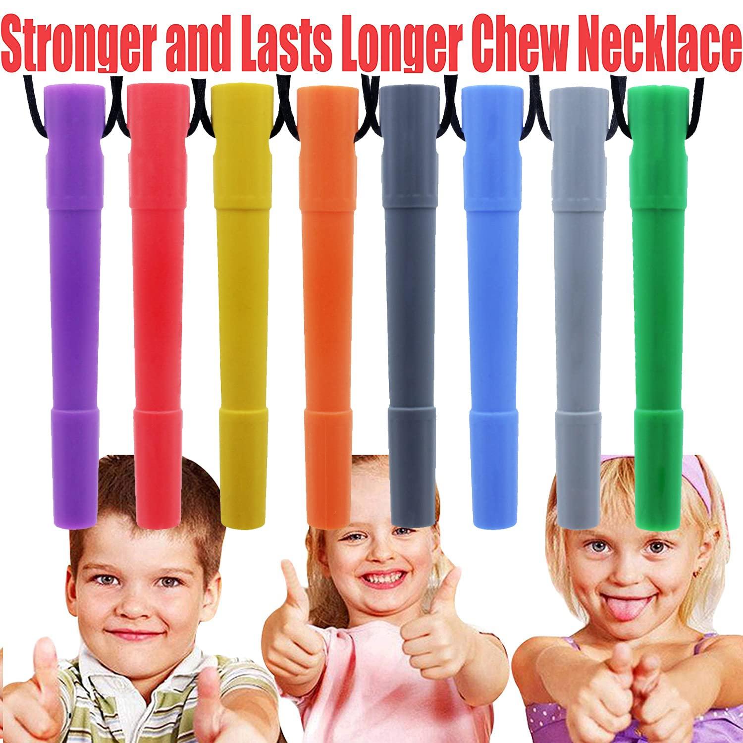 GNAWRISHING Sensory Chew Necklace 8-Pack for Autistic ADHD SPD ...