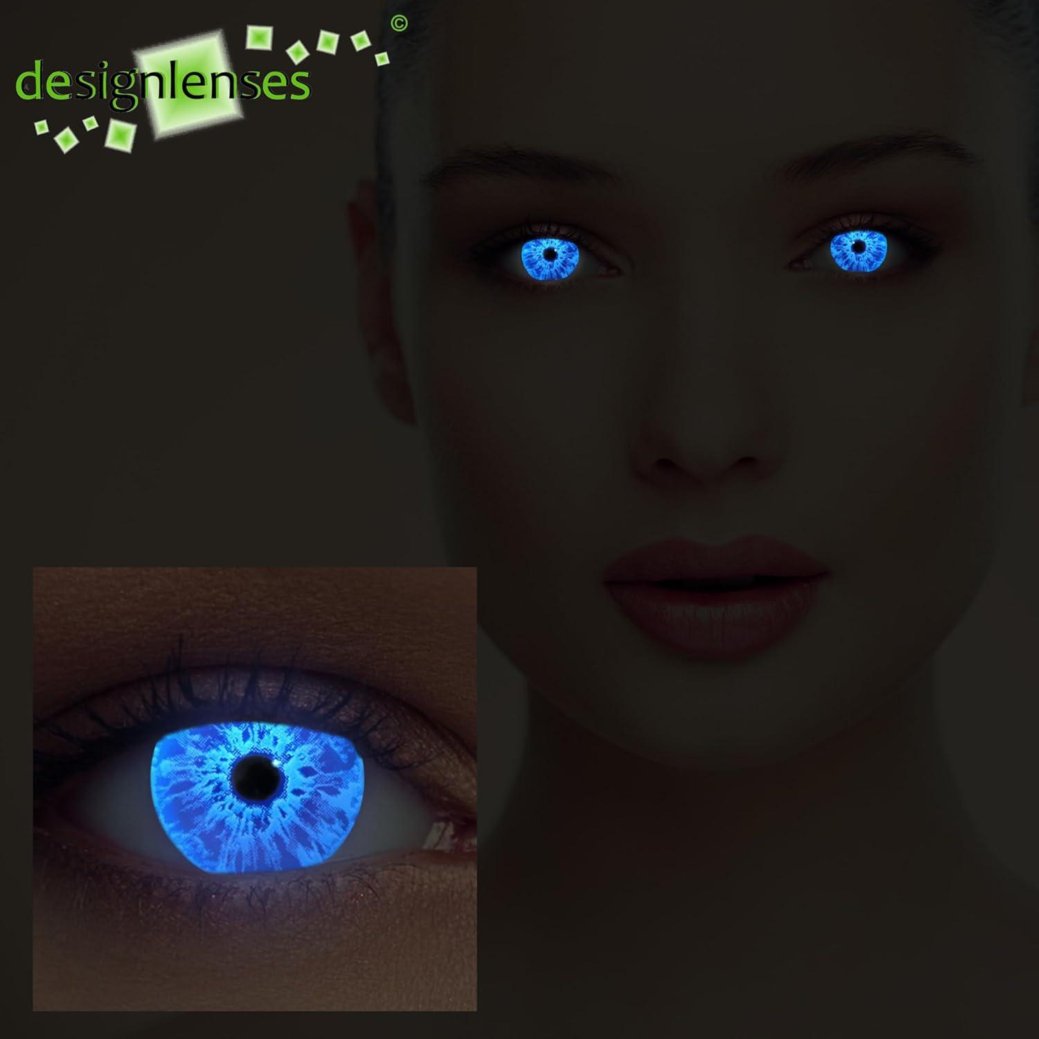 Buy DESIGNLENSES Glowing Halloween The Purge Costume Contact Lenses ...