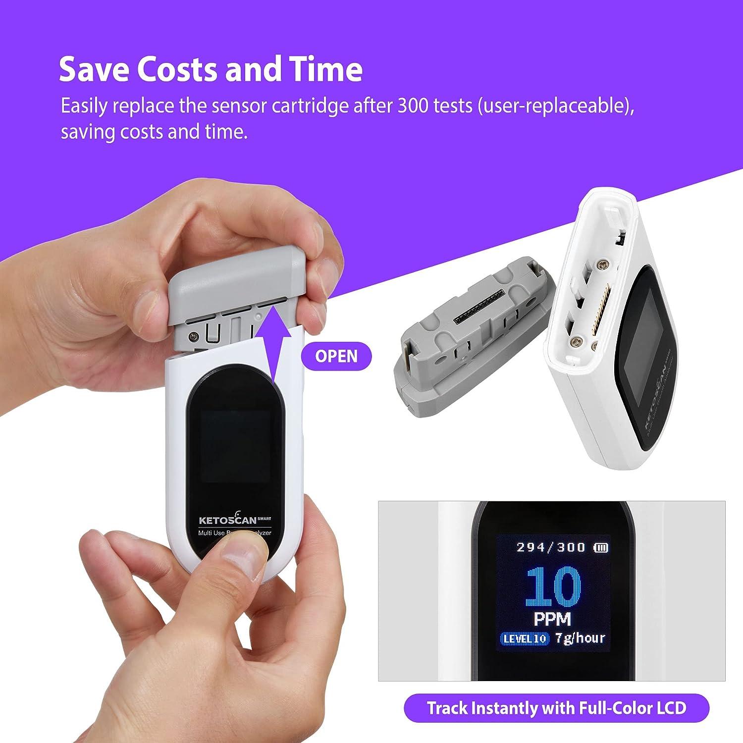 KETOSCAN Smart Breath Ketone Meter | Monitor Fat Metabolism Level ...