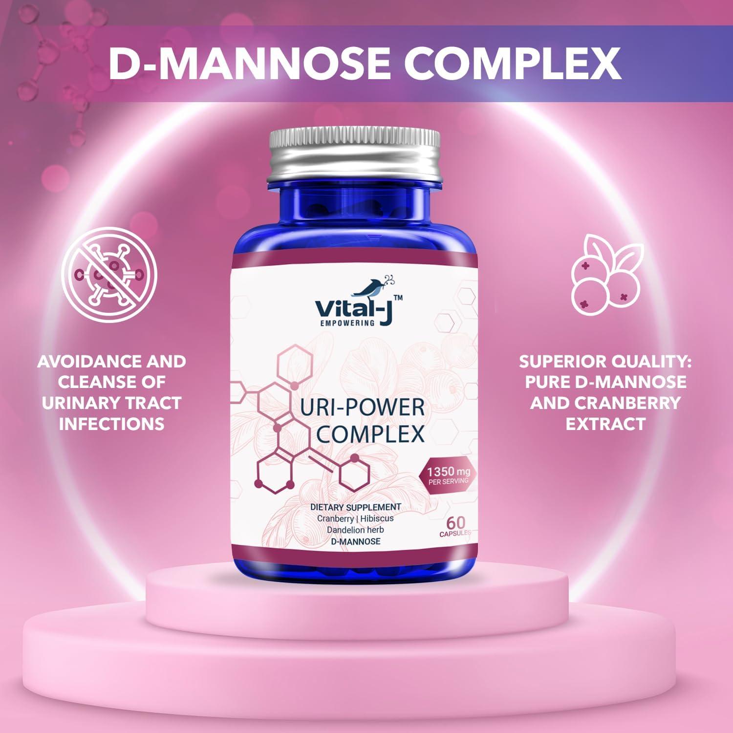 4-IN-1 URI Power Complex 1350mg - D Mannose Cranberry Hibiscus ...