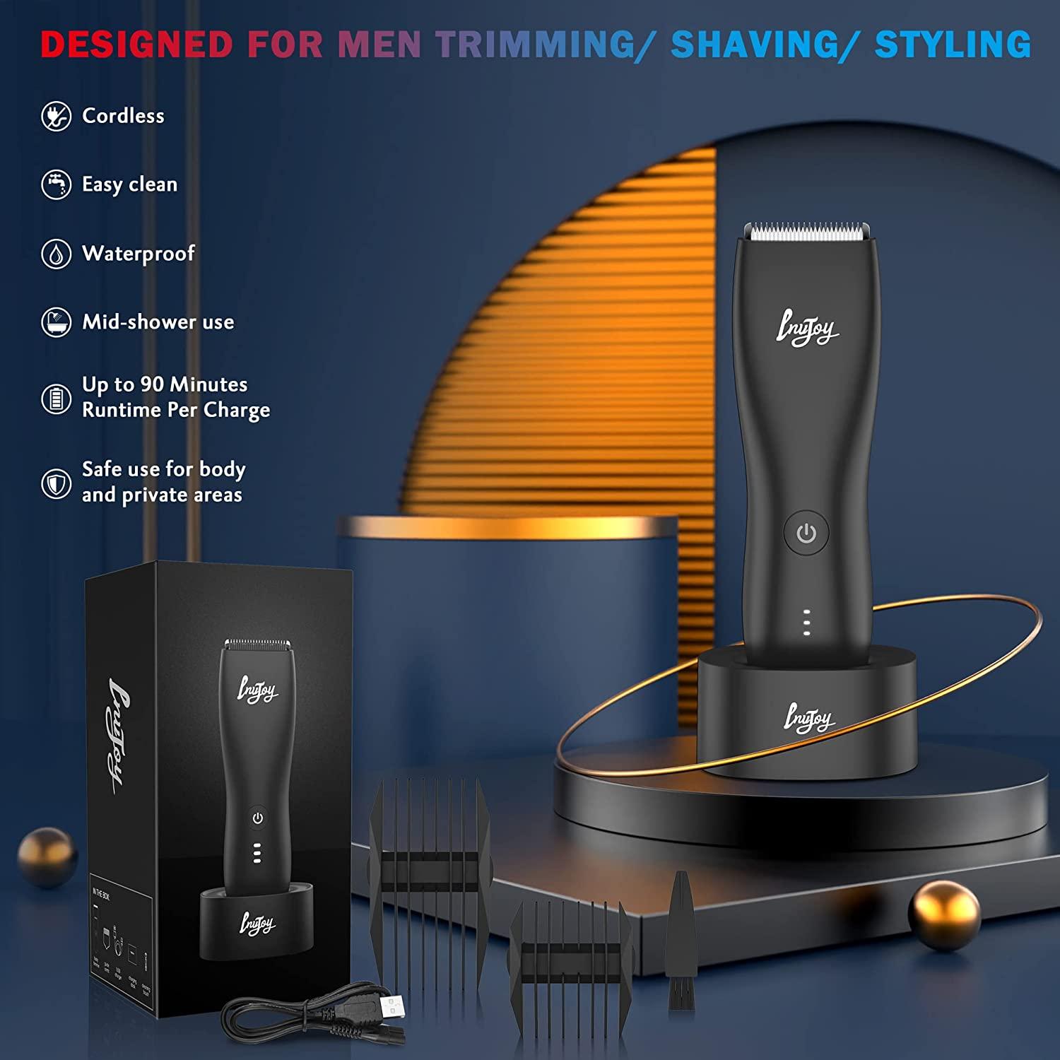 INVJOY Men's Body Trimmer - Electric Ball Shaver & Groin Hair Trimmer ...