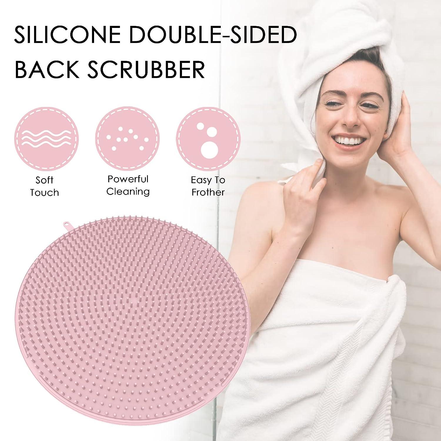 Linkidea Silicone Hands-Free Back Scrubber for Men and Women - Big Flat ...