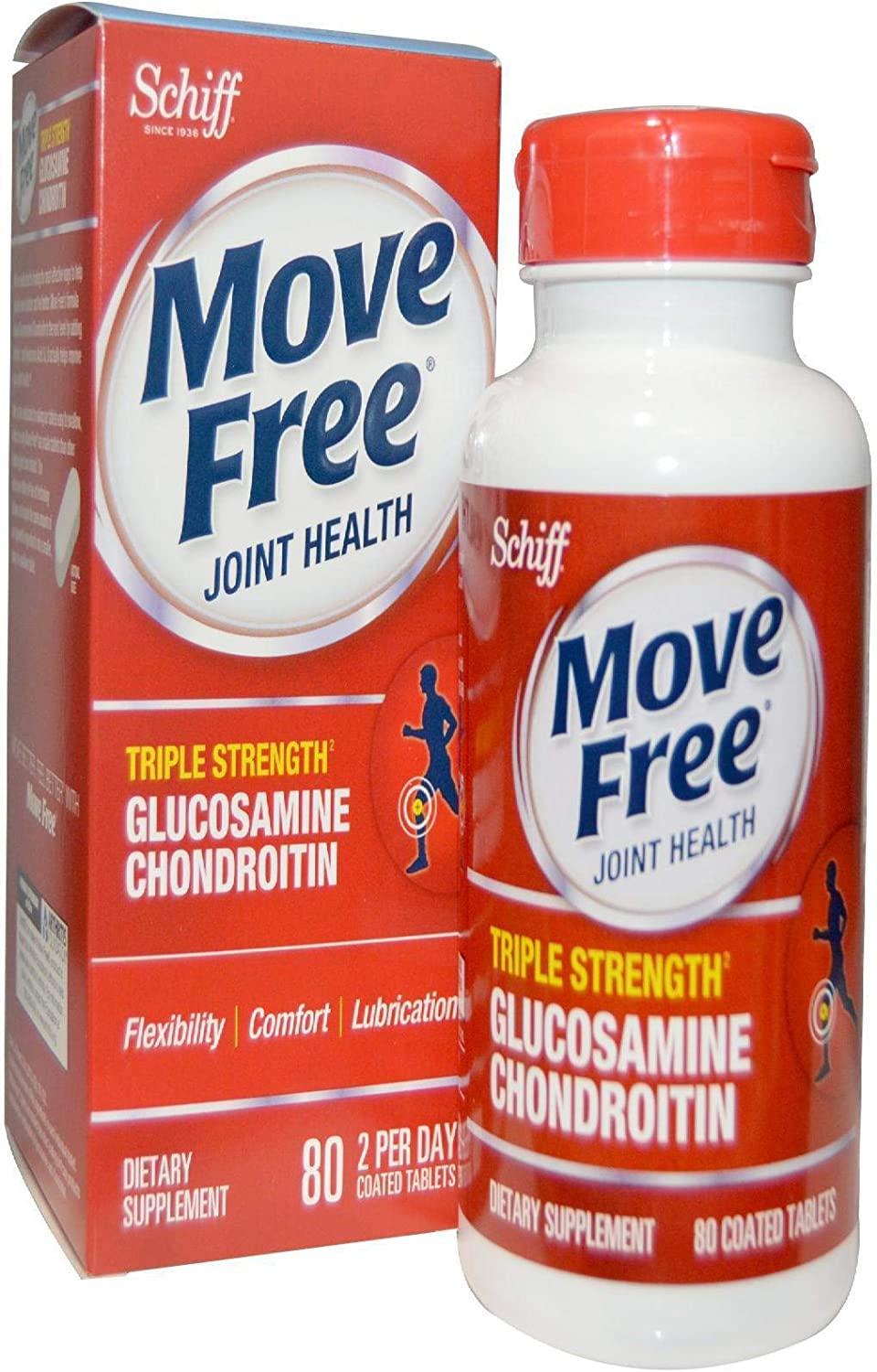 Schiff Move Free Advanced Triple Strength with MSM & Vitamin D3 - 80 ...