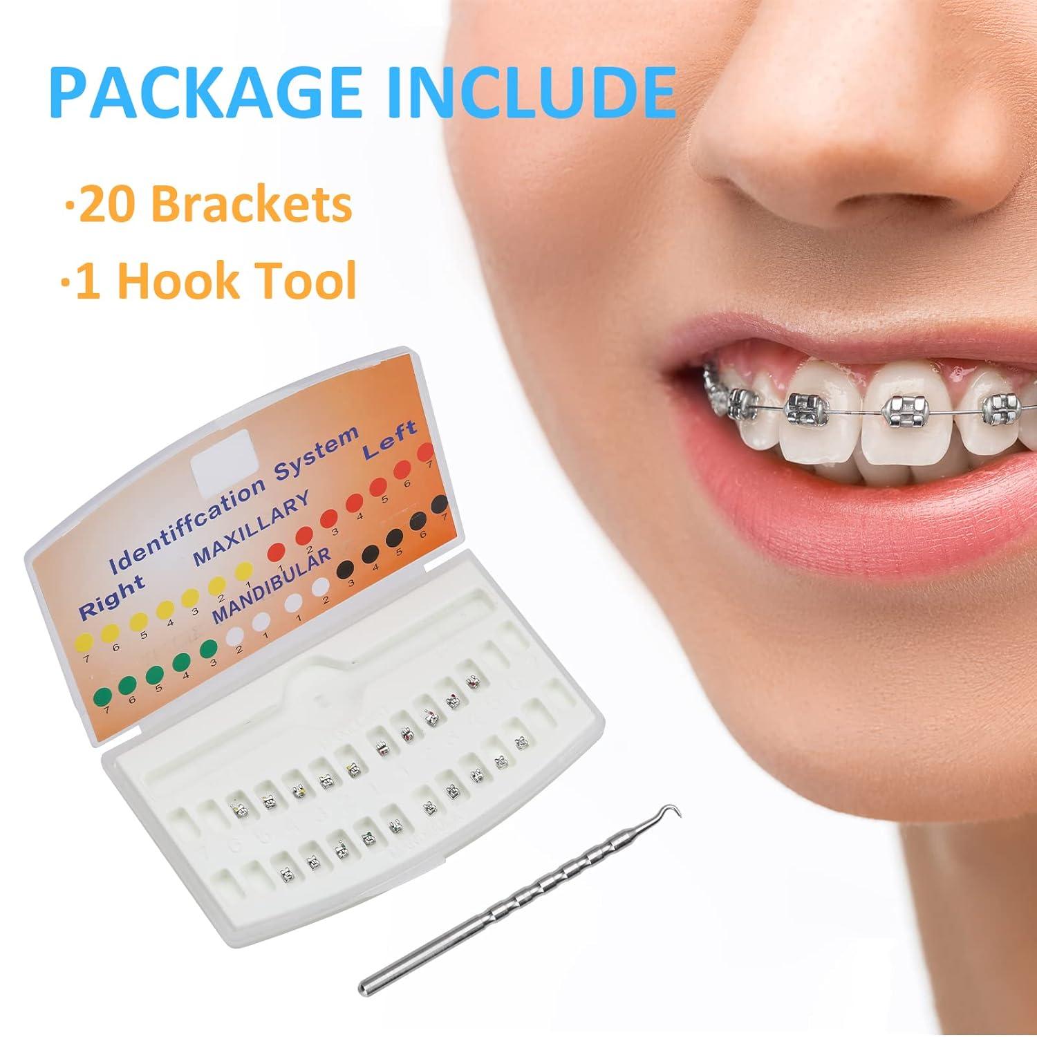Anhuadental Orthodontic Self-Ligating Metal Bracket 0.022 Roth 3 with ...