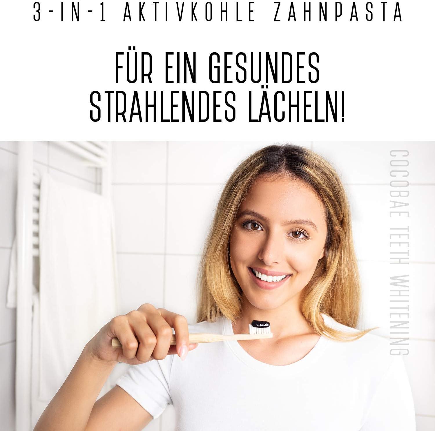 Cocobae 3-in-1 Activated Carbon Toothpaste - Whitening & Natural Dental ...