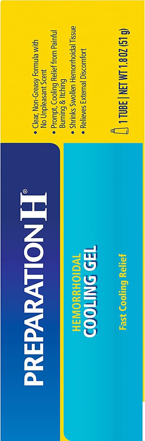 Preparation H Hemorrhoid Cooling Gel with Aloe - Fast Relief, 1.8 Oz ...