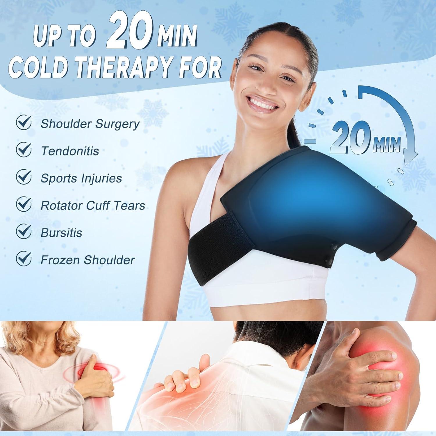Tolaccea Gel Shoulder Cooling Pads | Reusable Cold Warm Compress for ...