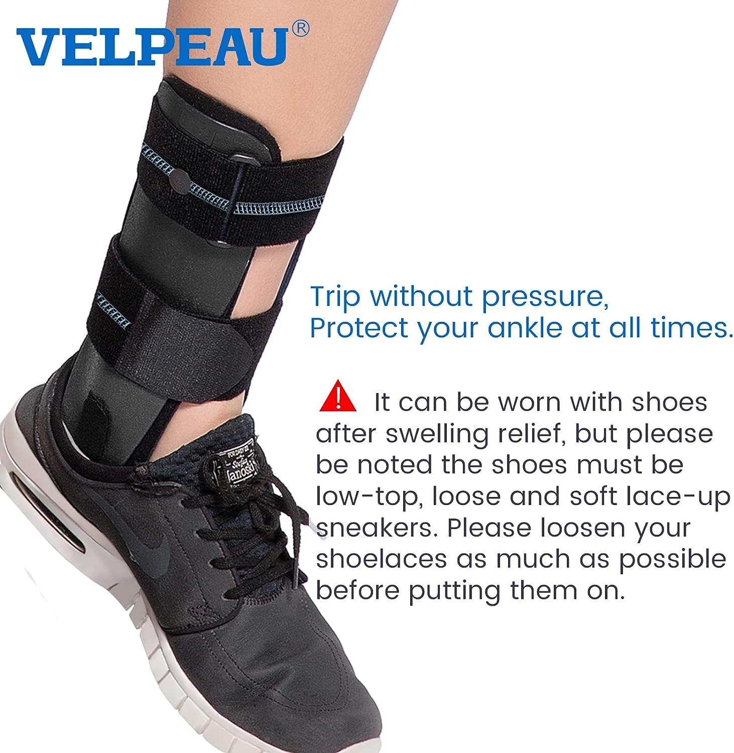 Velpeau Ankle Brace - Adjustable Stirrup Splint for Sprains & Injuries ...