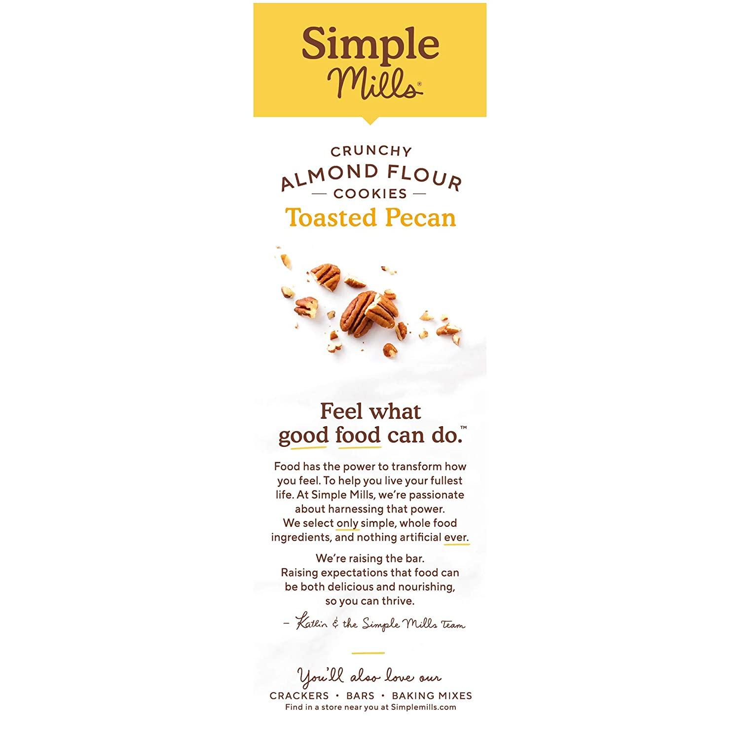 Simple Mills Crunchy Almond Flour Toasted Pecan Cookies - Pack of 6 | 5 ...