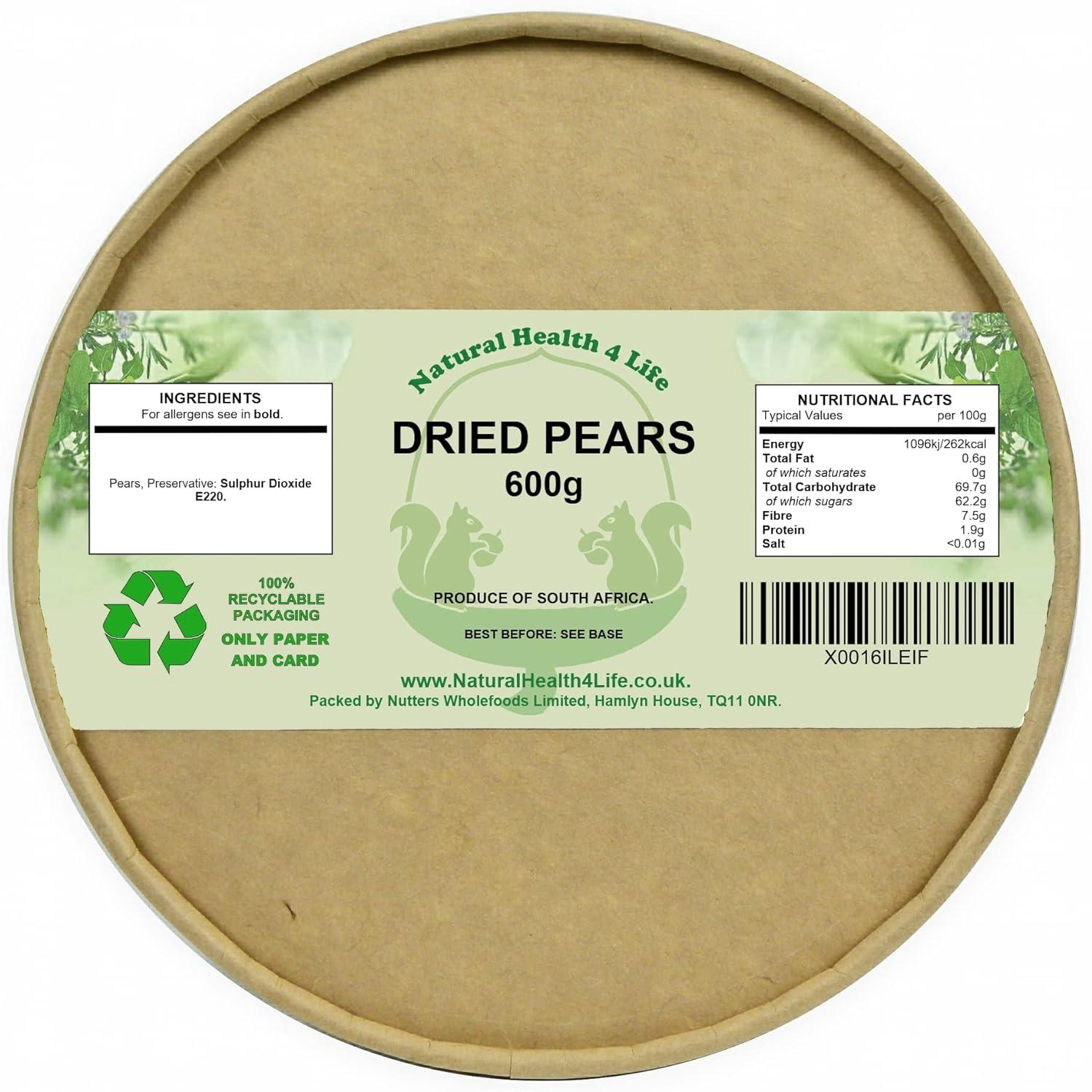 Natural Health 4 Life Dried Pears 600g in a tub | Buy Now with Express ...