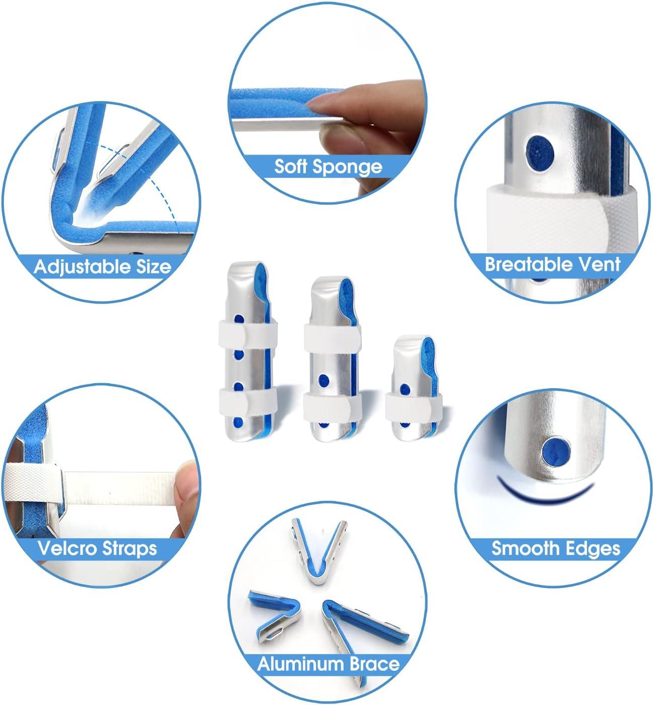 BRMDT Finger Splints - Adjustable Aluminum Thumb Splint for Broken ...