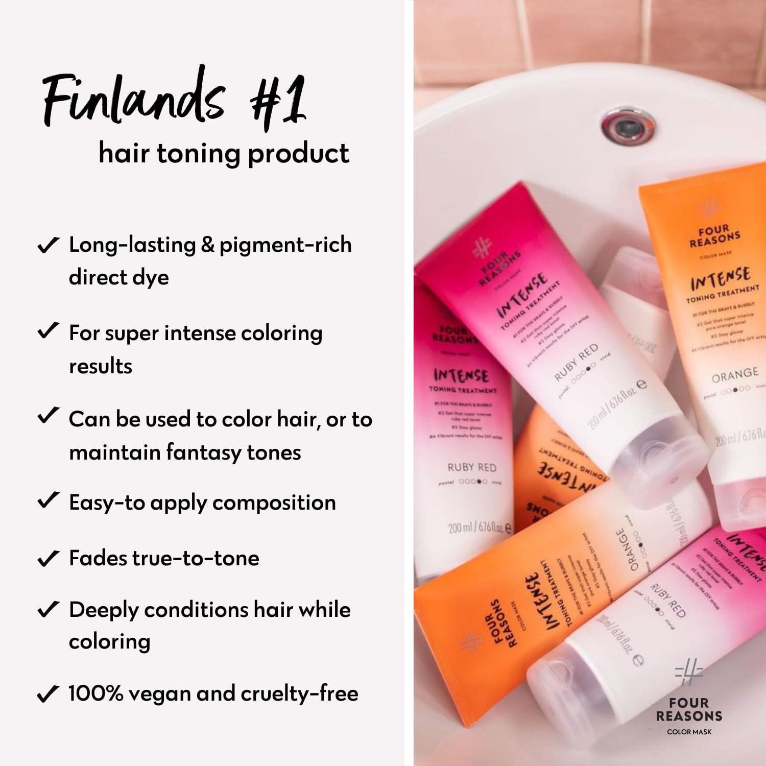 Four Reasons Hair Tone Conditioner - Rubin Red | Semi-Permanent Intense ...