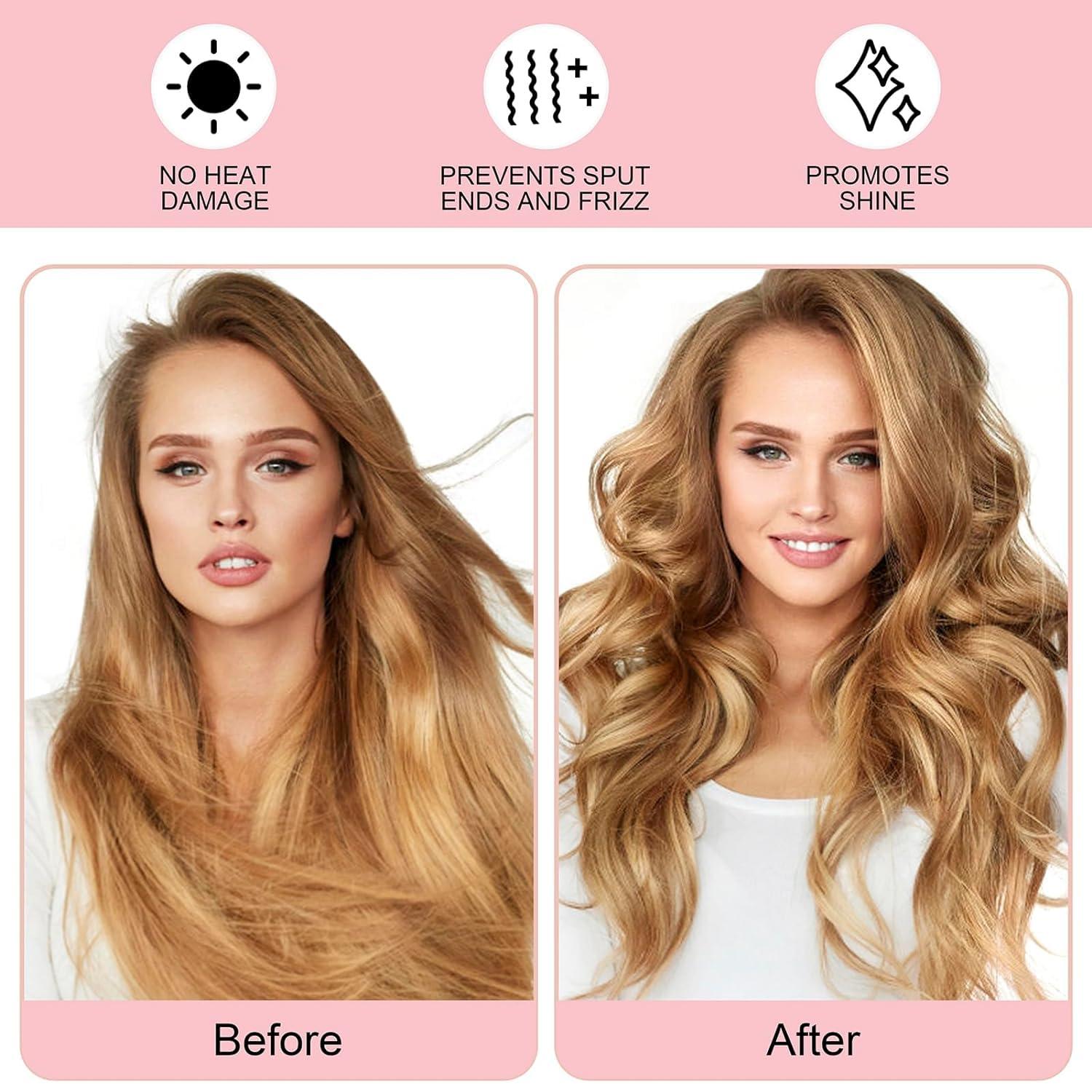 Lock Winder Curls Without Heat - 60 Extra-Long Heatless Curlers for ...