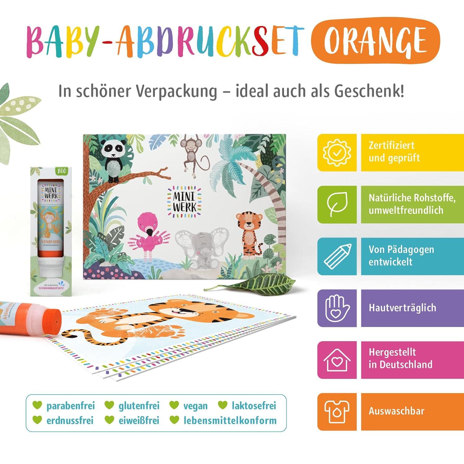 Mini Plant Organic Baby Impression Set - Handprint & Footprint Kit for ...