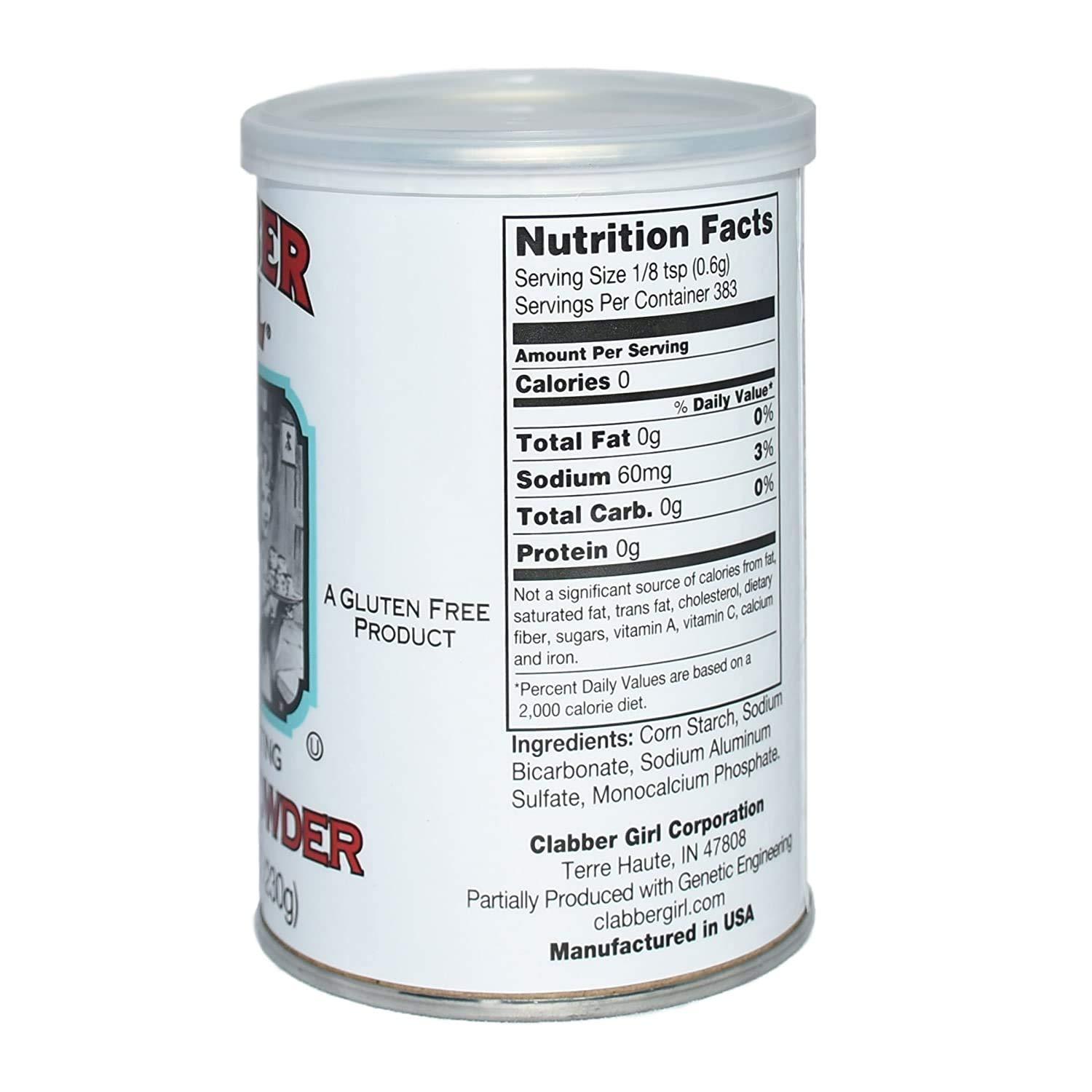 Clabber Girl Gluten Free Baking Powder 8.1oz - Premium Quality Baking ...