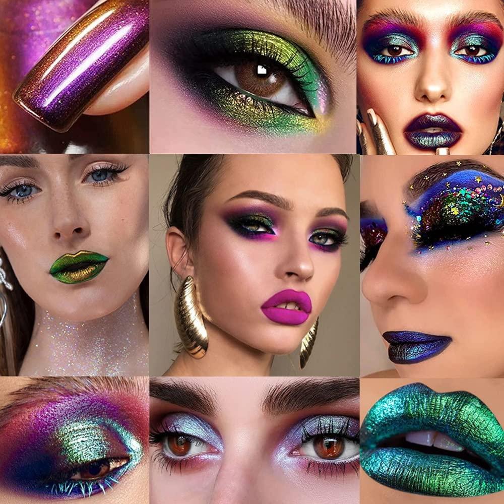 SWETIYOU Chameleon Multichrome Liquid Eyeshadow & Lipstick Set - Long ...