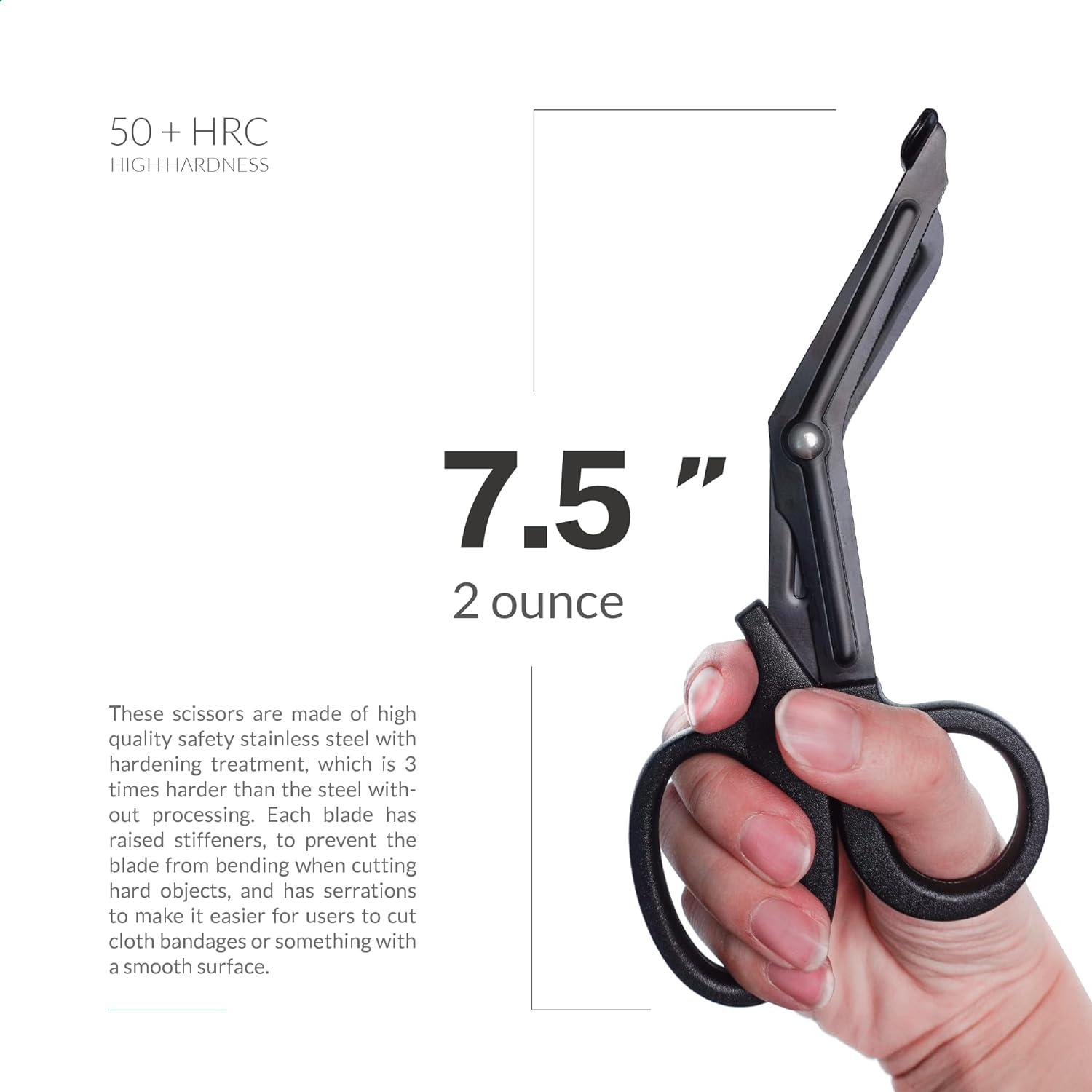 LI JIU Trauma Shears 4-Pack - 7.5 inch Bandage Scissors Set for EMT ...