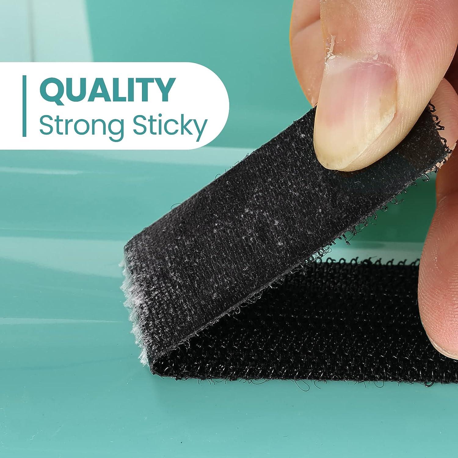 20 Sets Hook and Loop Strips with Adhesive 1 x 4 Inch Strong Back ...