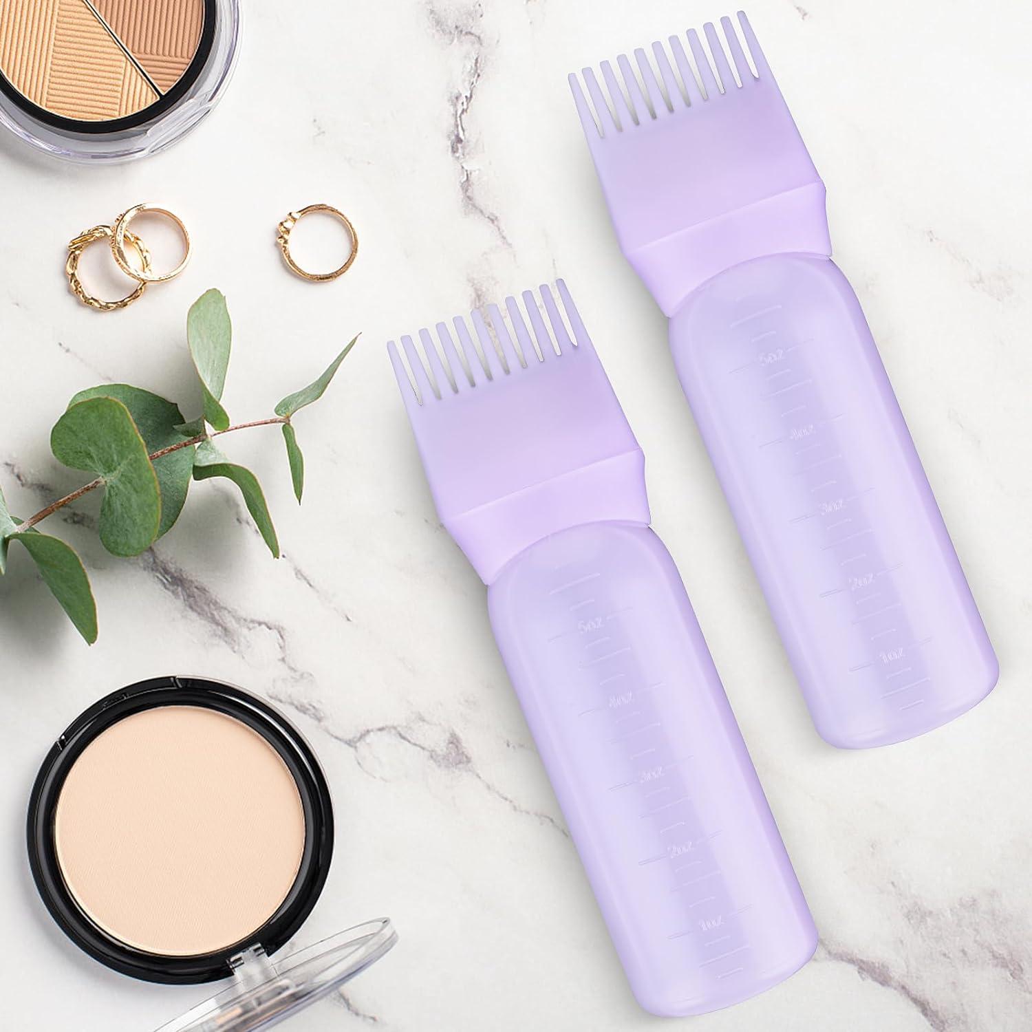 Comnico Root Comb Applicator Bottle 6oz Portable Hair Dye Oil Brush
