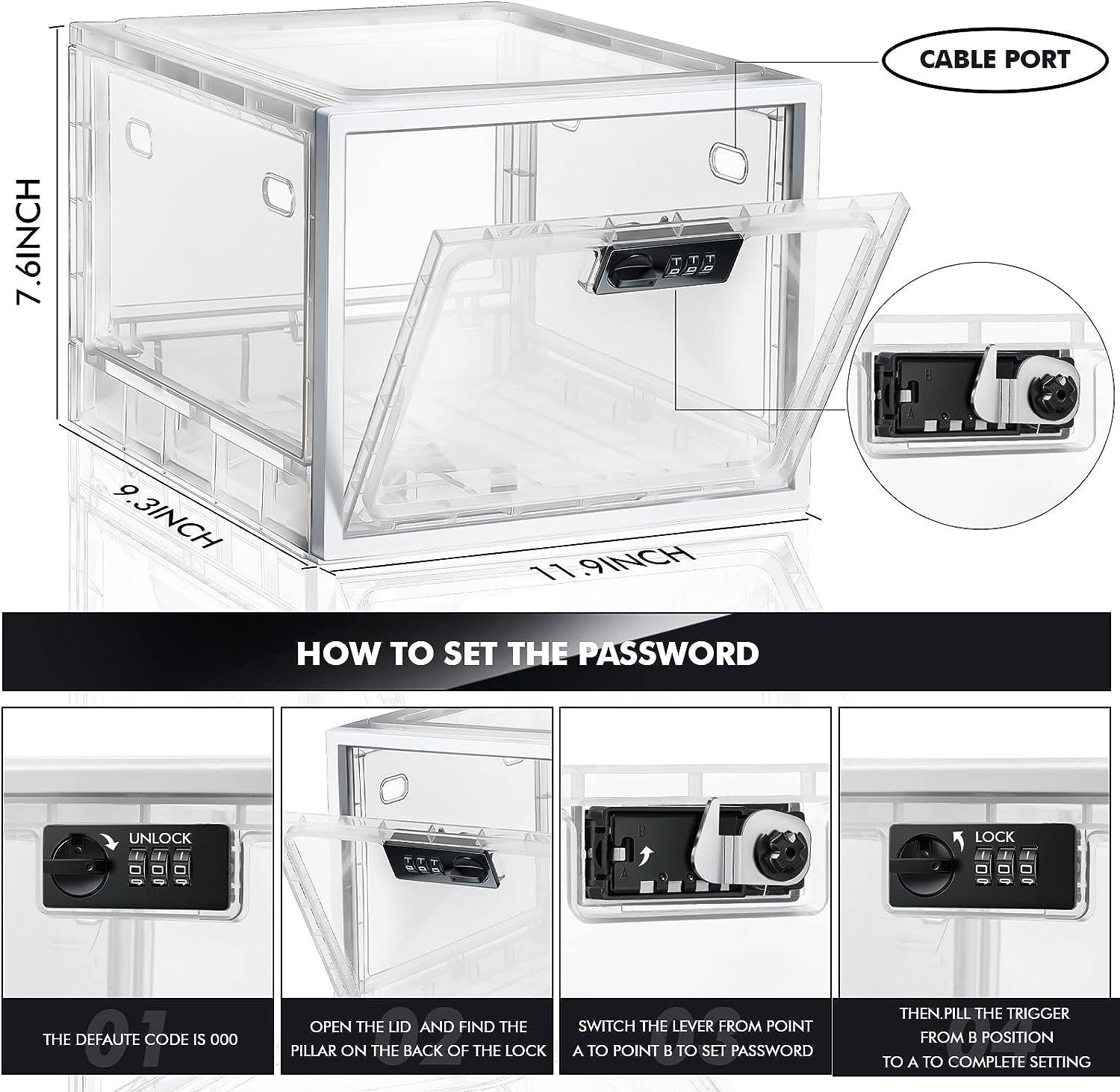 Yalikop Lockable Medicine Storage Box - Safe Medication and Home Safety ...