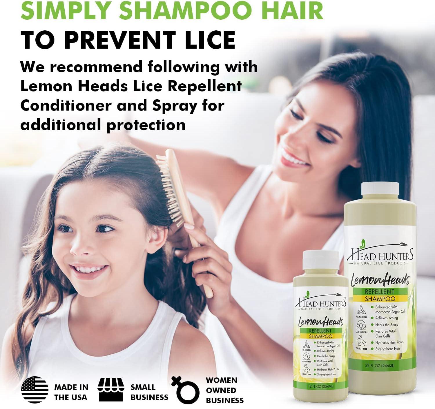 Head Hunters Lemon Lice Repellent Shampoo - 12oz Natural Daily ...