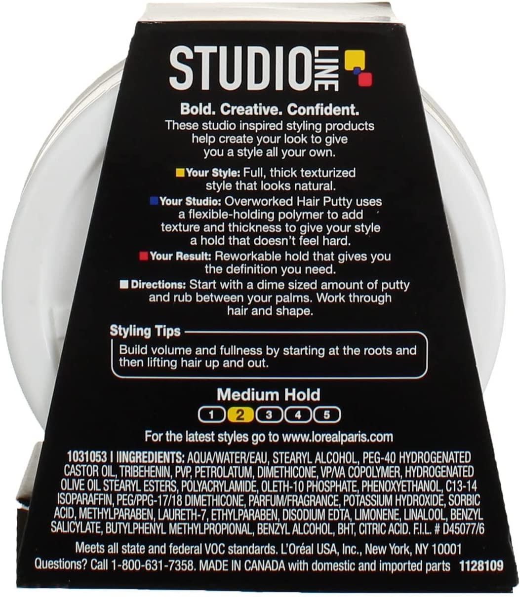 L'Oreal Paris Studio Line Texture and Control Overworked Hair Putty 1.7 ...