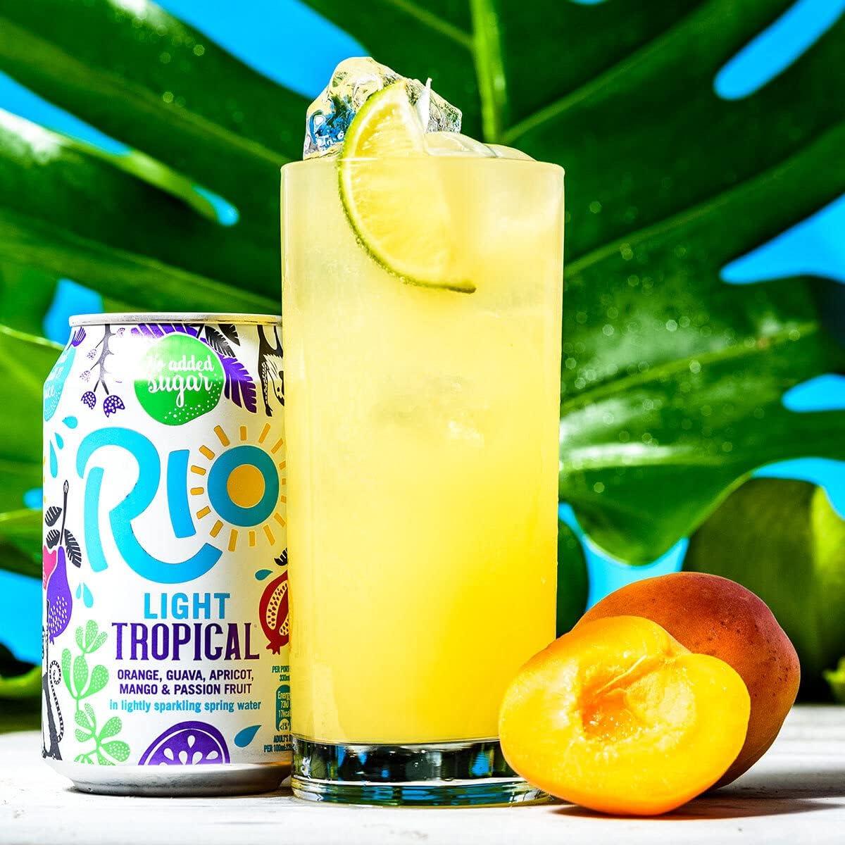Rio Light No Sugar Tropical Real Fruit Soft Drink 24 x 330ml | Buy Now ...