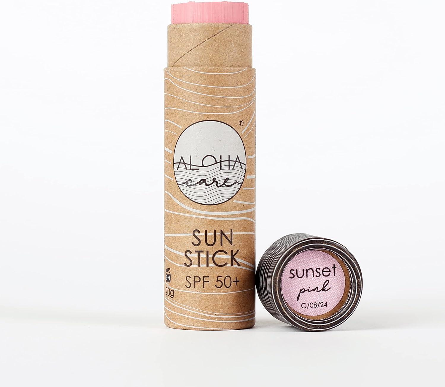 Aloha Sun Stick SPF 50+ (2-pack teal + pink) Sunscreen Stick Sun Block ...