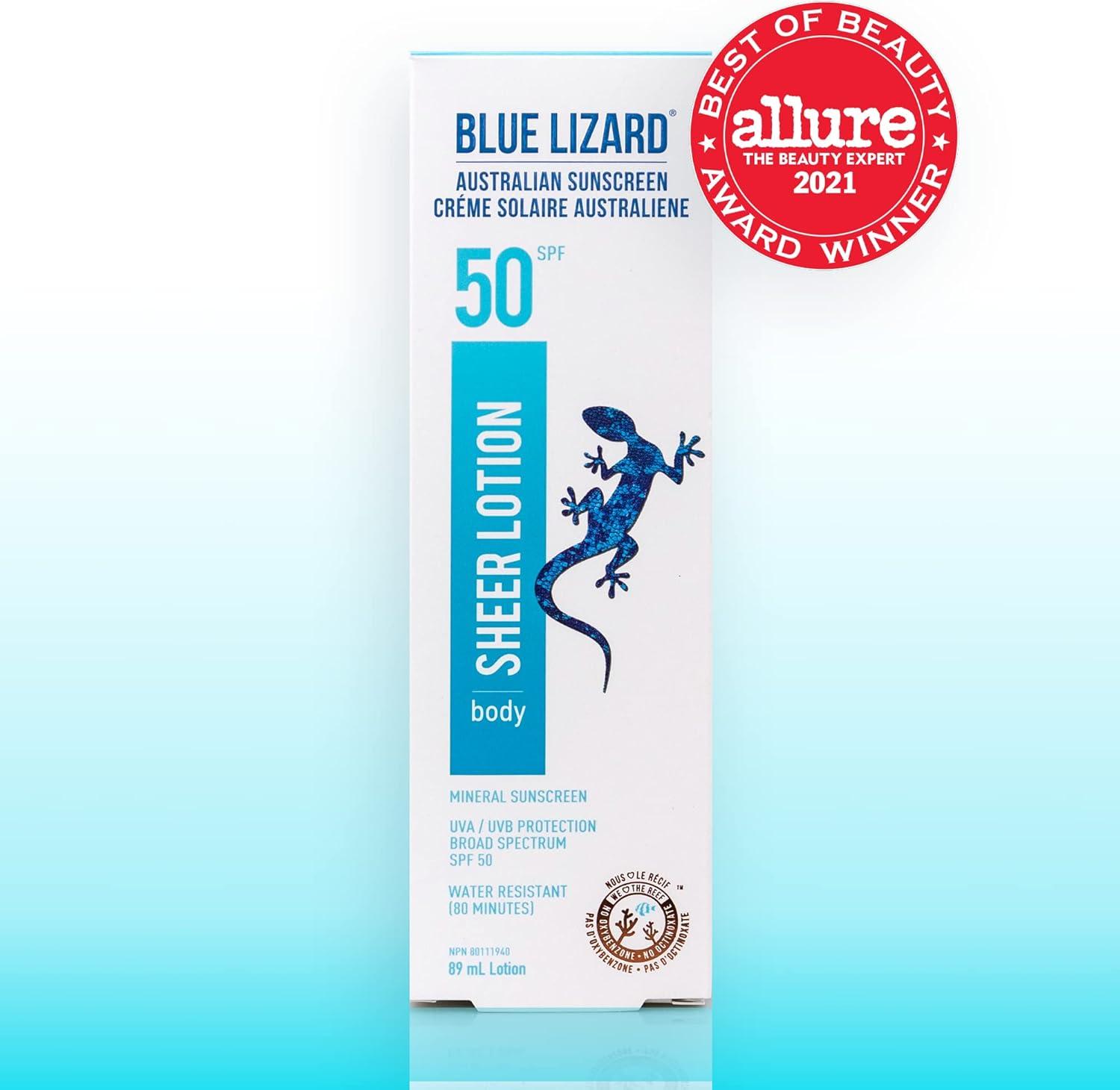 Blue Lizard Sheer Sunscreen Lotion SPF 50+ for Body | Buy Now with ...