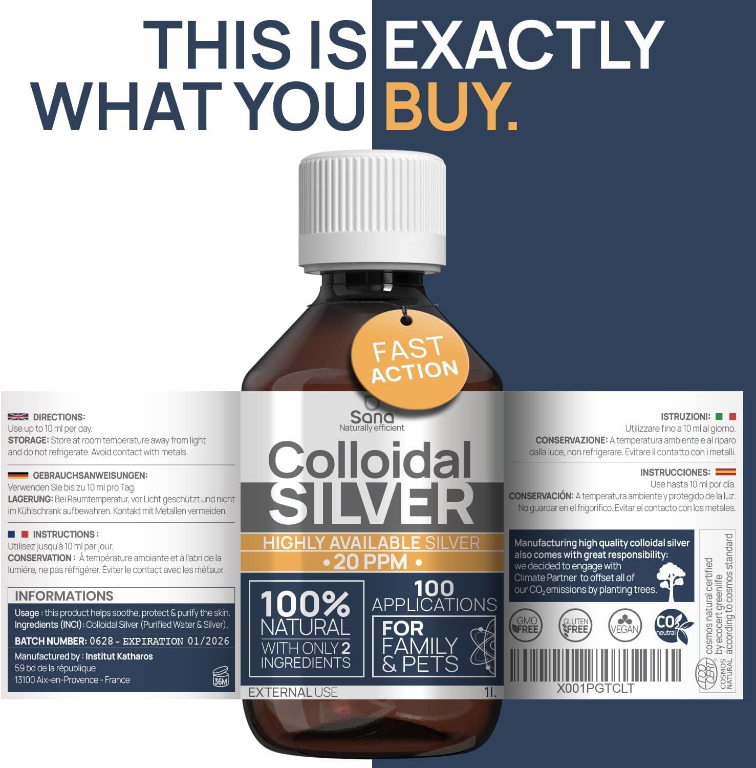 Colloidal Silver 20 PPM for Humans & Dogs | Highly Bio Active Hydrosol ...